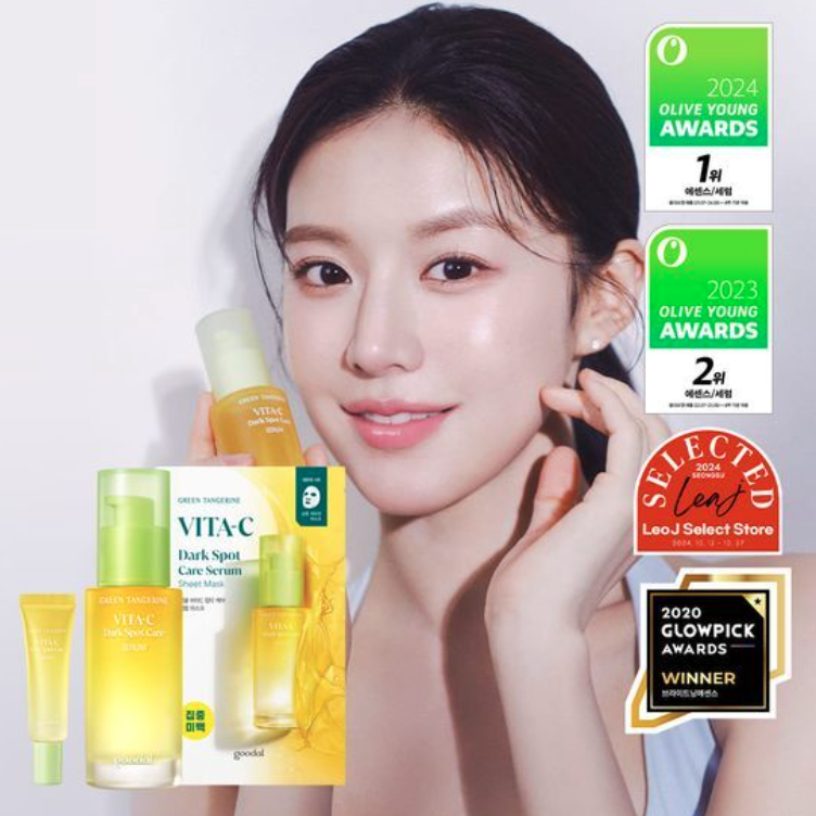 [Olive Young代購] Goodal 濟州青橘維C美白淡斑去痘印保濕精華30+10ML+1片面膜 – 𝑜𝓂𝓂𝓊.𝓈𝓉𝑜𝓇𝑒